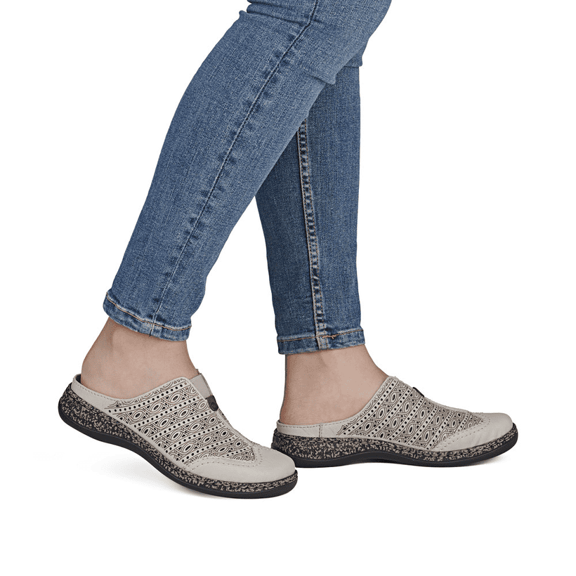 Rieker Damen Clogs beige 46376-60