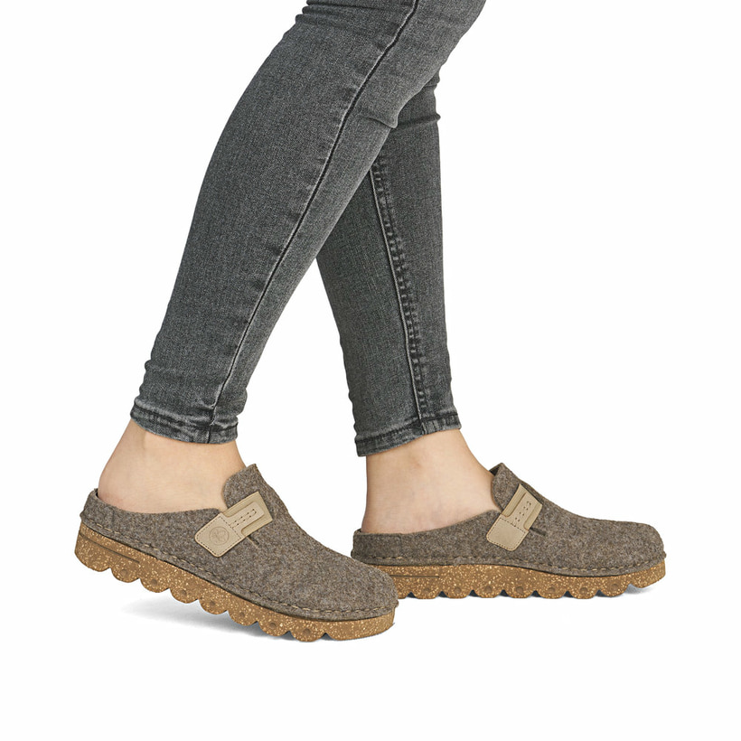Rieker Damen Clogs beige V8790-64