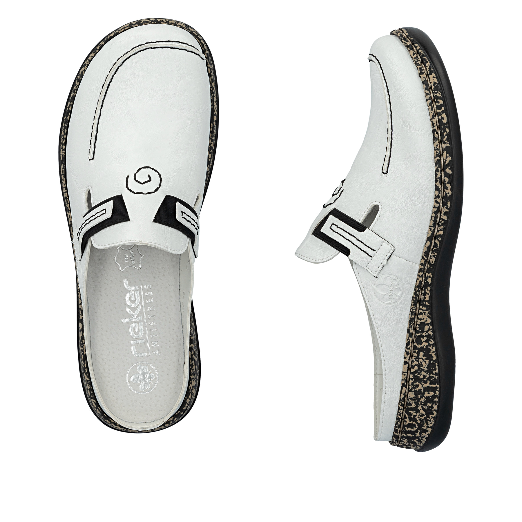 Rieker Damen Clogs weiss 46393-80