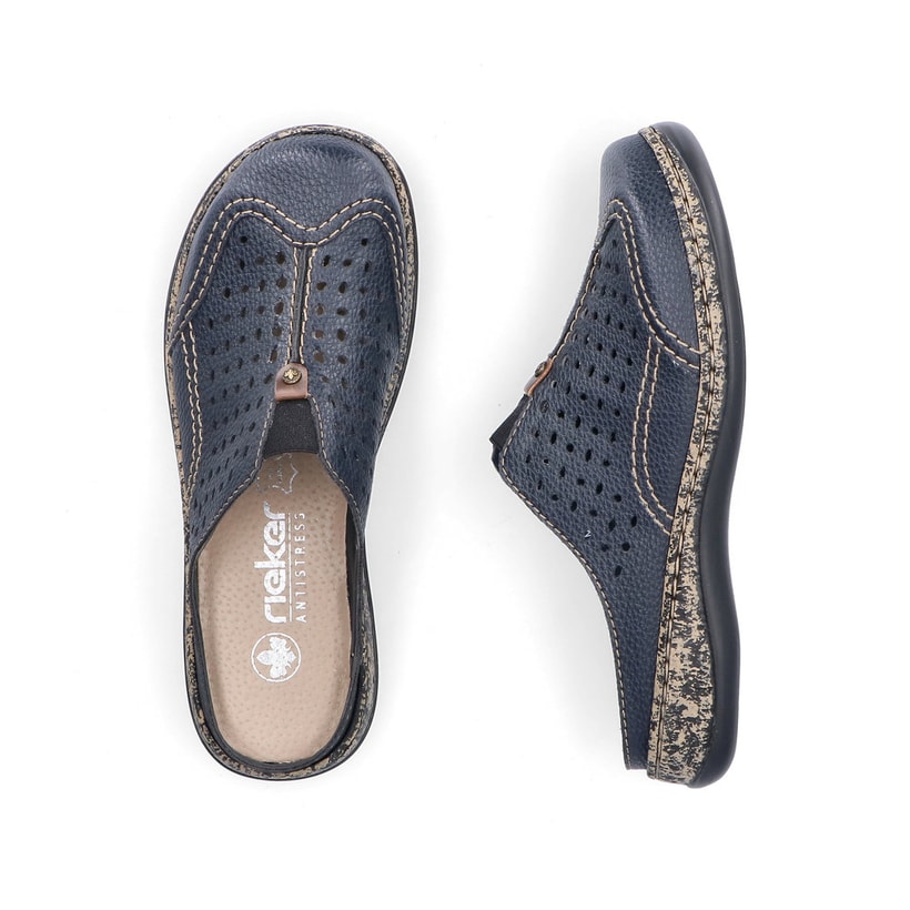 Rieker Damen Clogs blau 46395-14