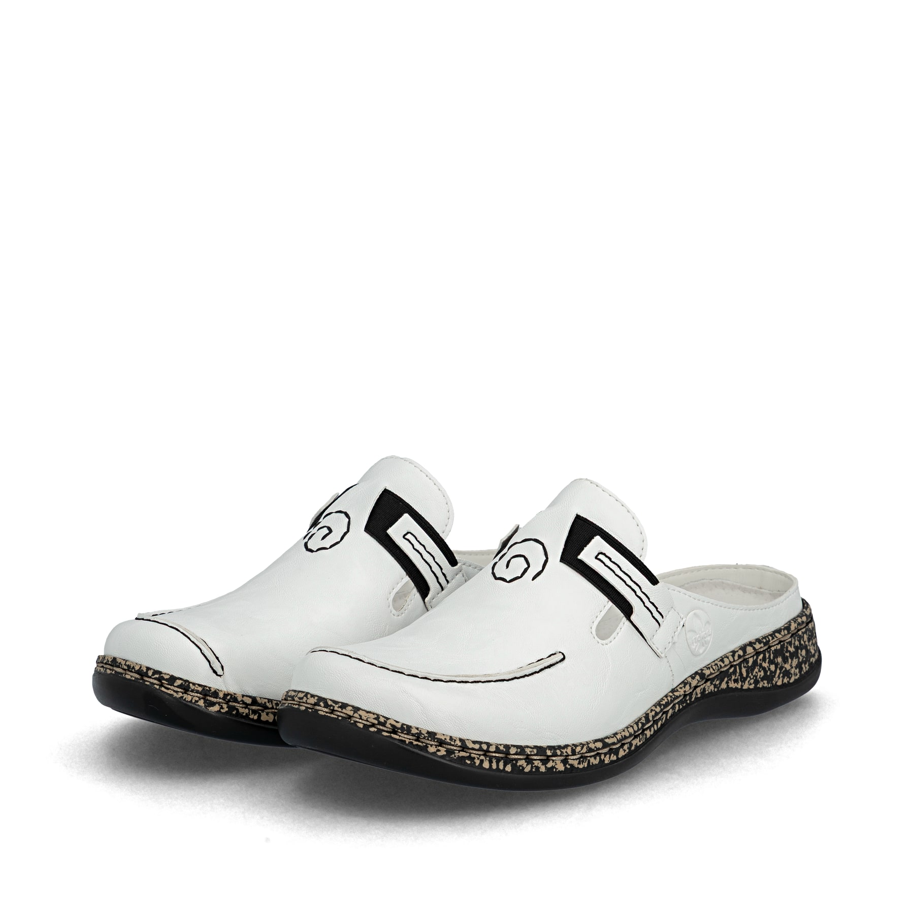 Rieker Damen Clogs weiss 46393-80